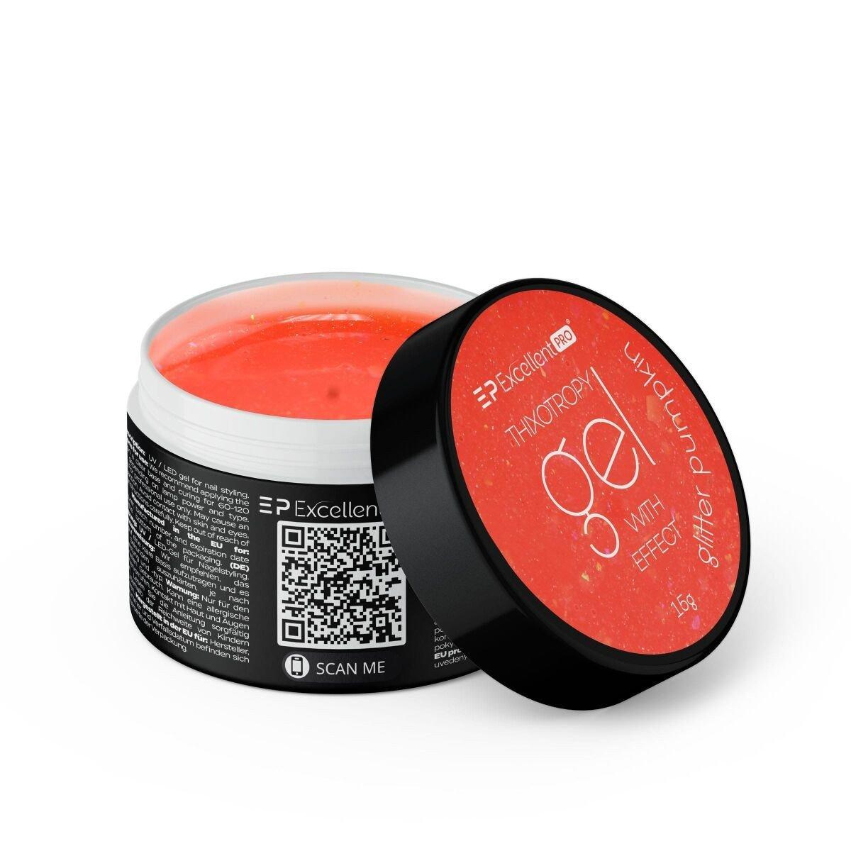 Thixotropy Gel With Effect żel budujący Glitter Pumpkin 15g | | Pinali.pl